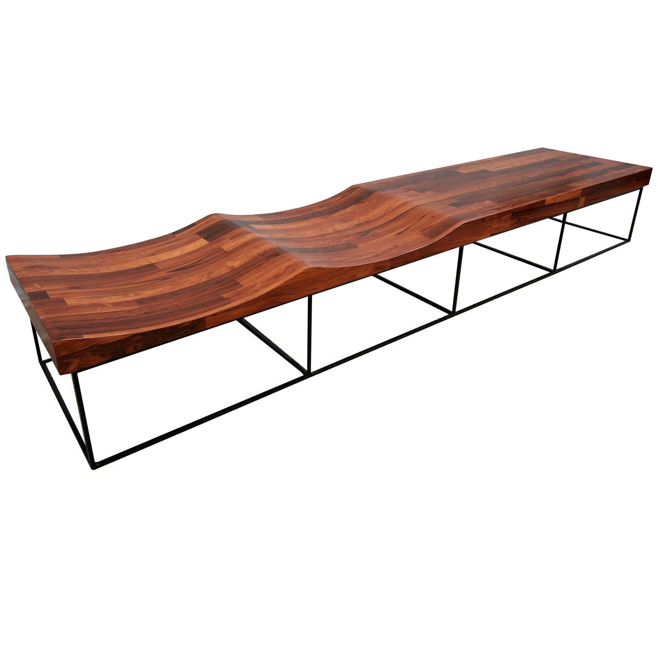 Parquet Brazilian Jacaranda 102 Bench by Jorge Zalszupin at 1stDibs