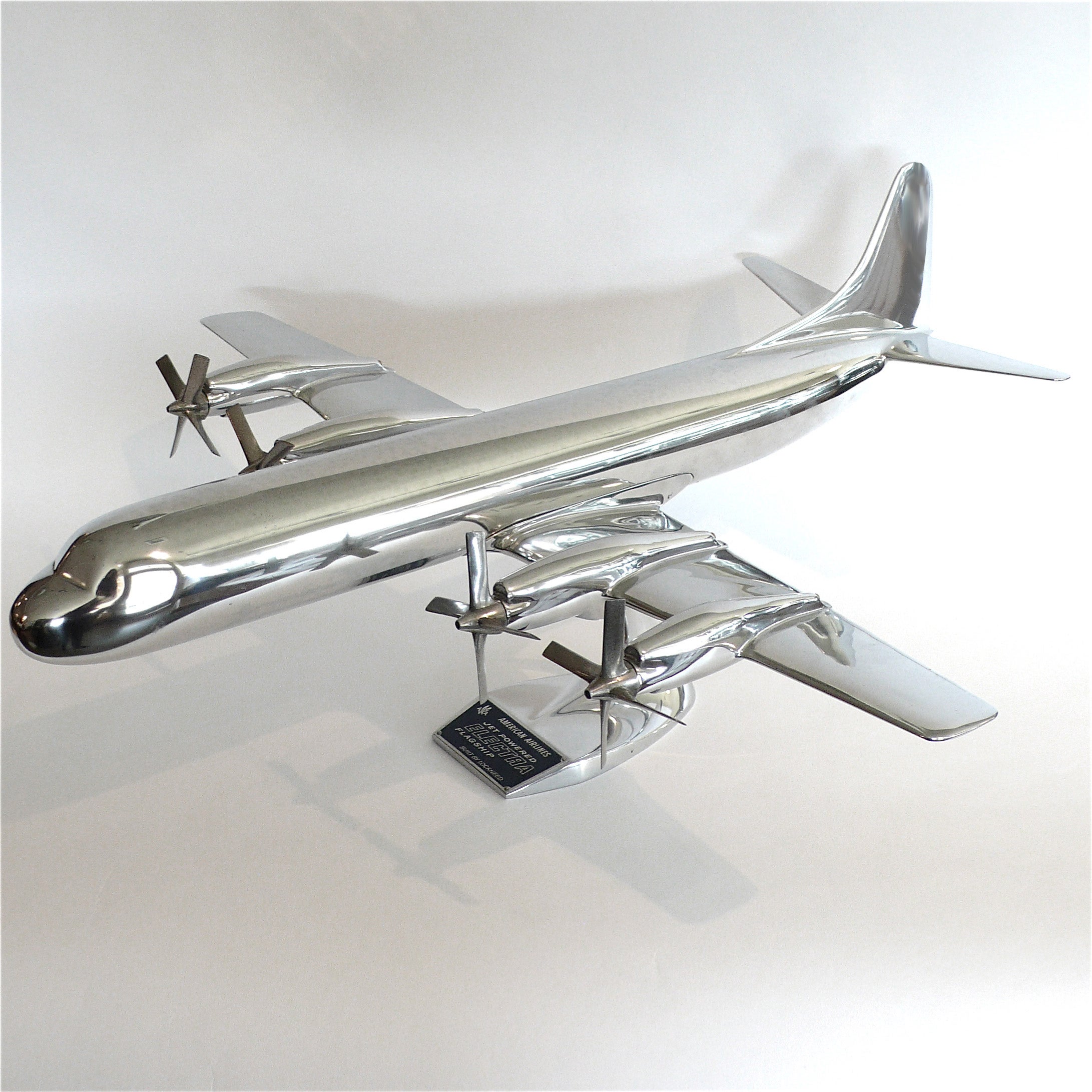 Large Lockheed Electra Original Aluminum Airplane Model For Sale at 1stDibs