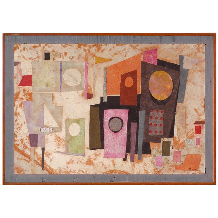 "House Boats" Collage on Board by Jean Varda For Sale at 1stDibs