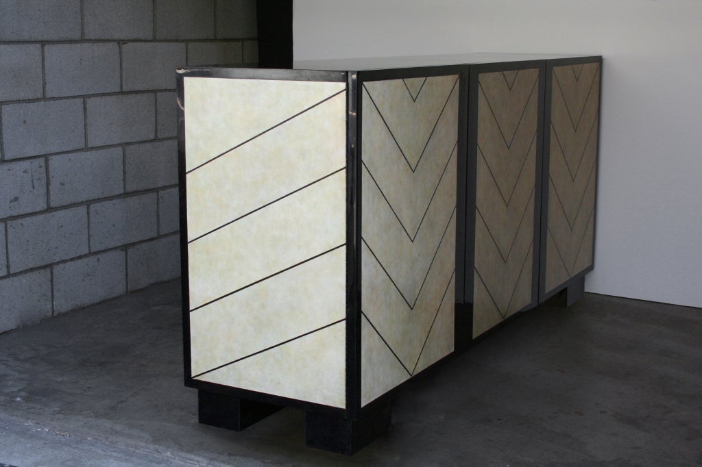 Pen-Shell and Chevron Pattern Cabinet or Sideboard at 1stDibs