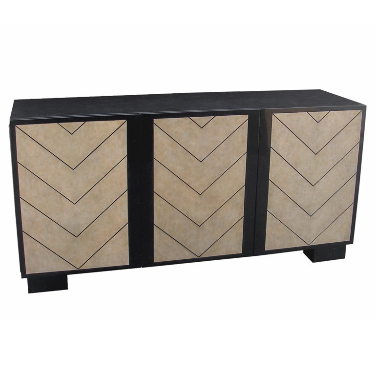 Pen-Shell and Chevron Pattern Cabinet or Sideboard at 1stDibs