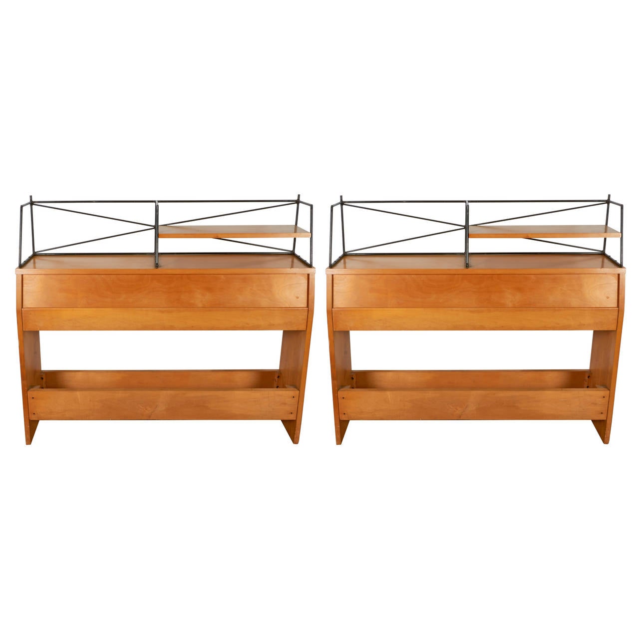 Pair of Paul McCobb Maple Headboards at 1stDibs