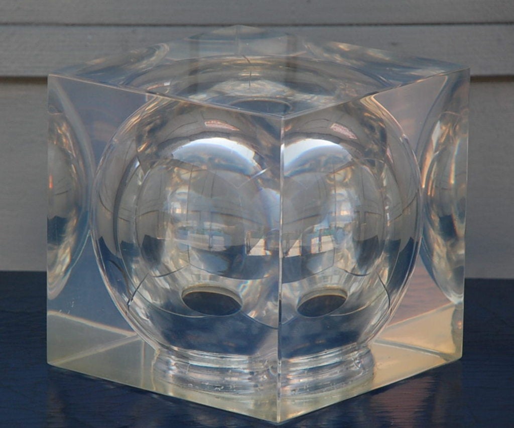 Set of 4 Decorative 70s Lucite Cubes at 1stDibs