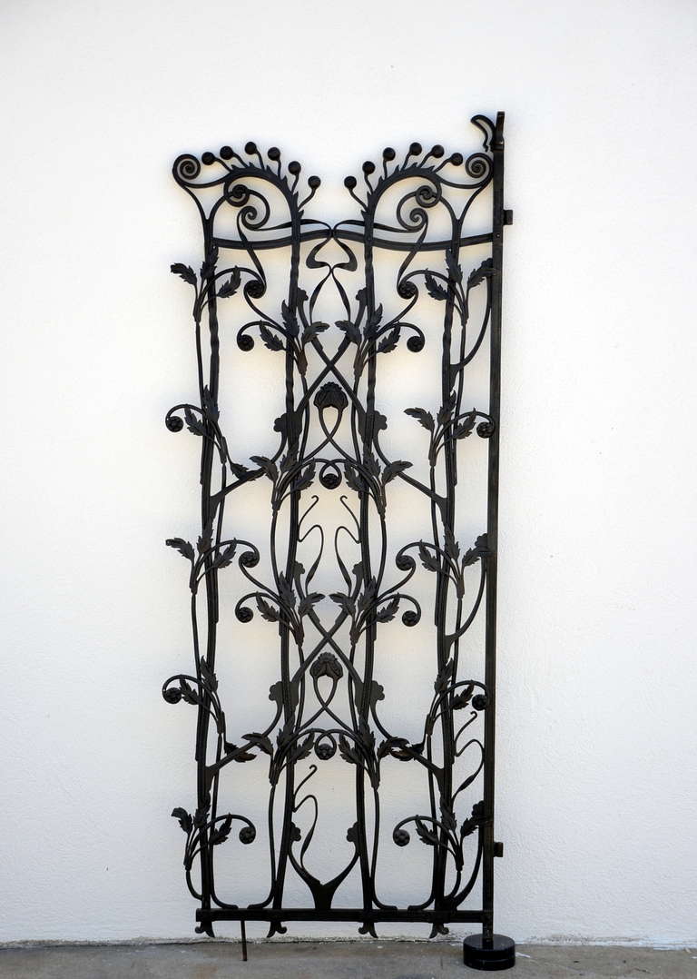 Early 20th Century Wrought Iron Gate in the Style of Antoni Gaudi at ...
