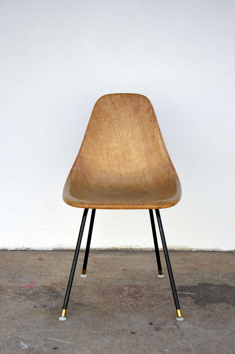 Fiberglass-Encasted Fabric Mesh Shell Chair at 1stDibs | fiberglass ...