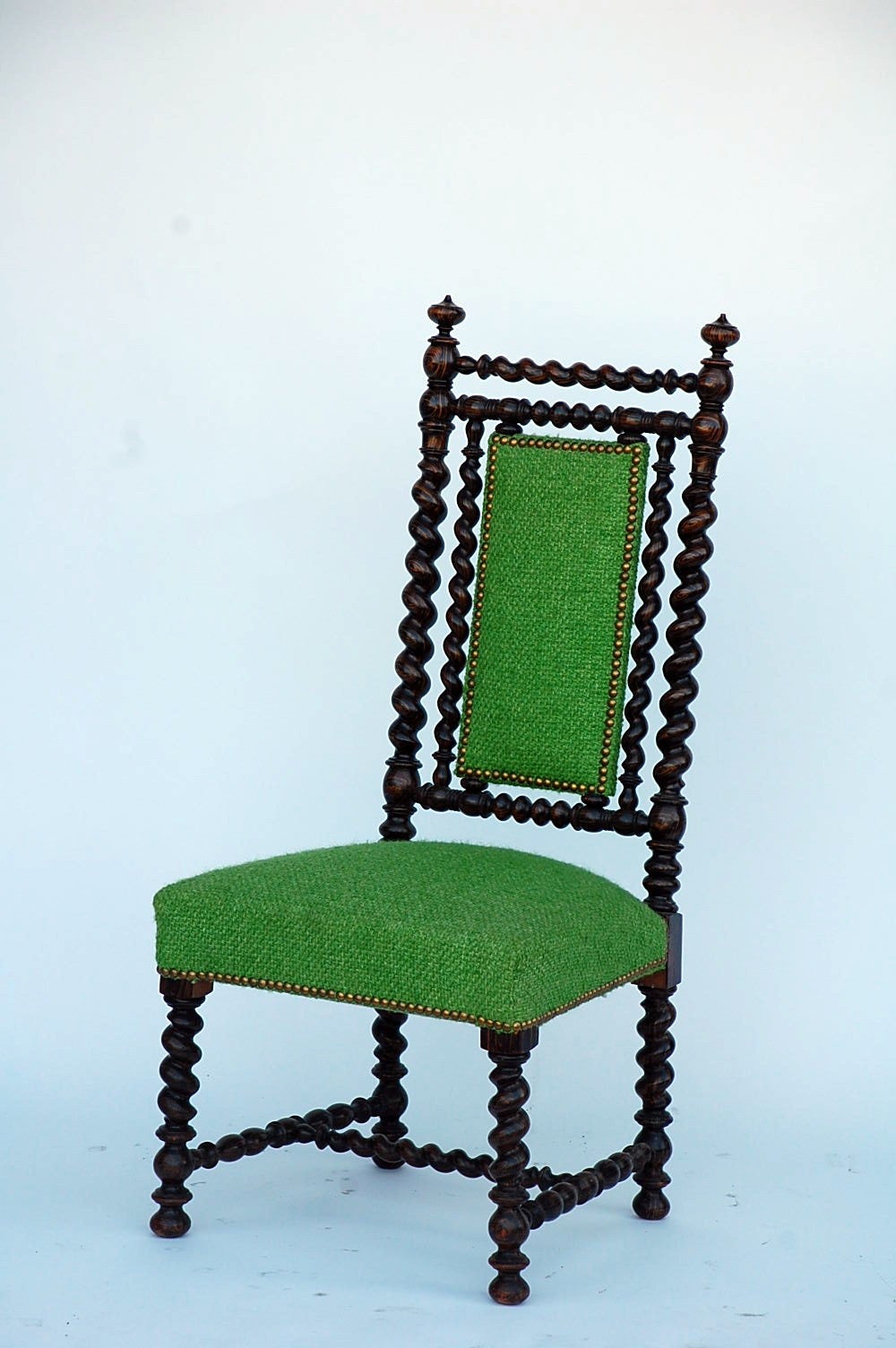 Ornate Baroque Style Turned Wood Chair at 1stDibs