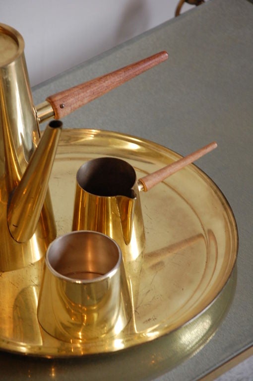 Elegant brass coffee set at 1stDibs