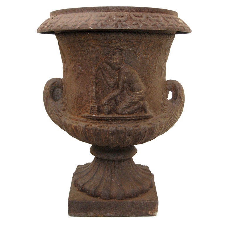 Neo-Classic Style Iron Urn (GMD#2634) For Sale at 1stDibs