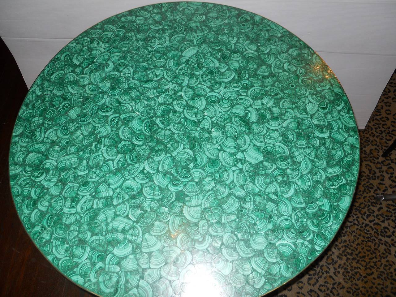 Expressive Italian Malachite Table at 1stDibs