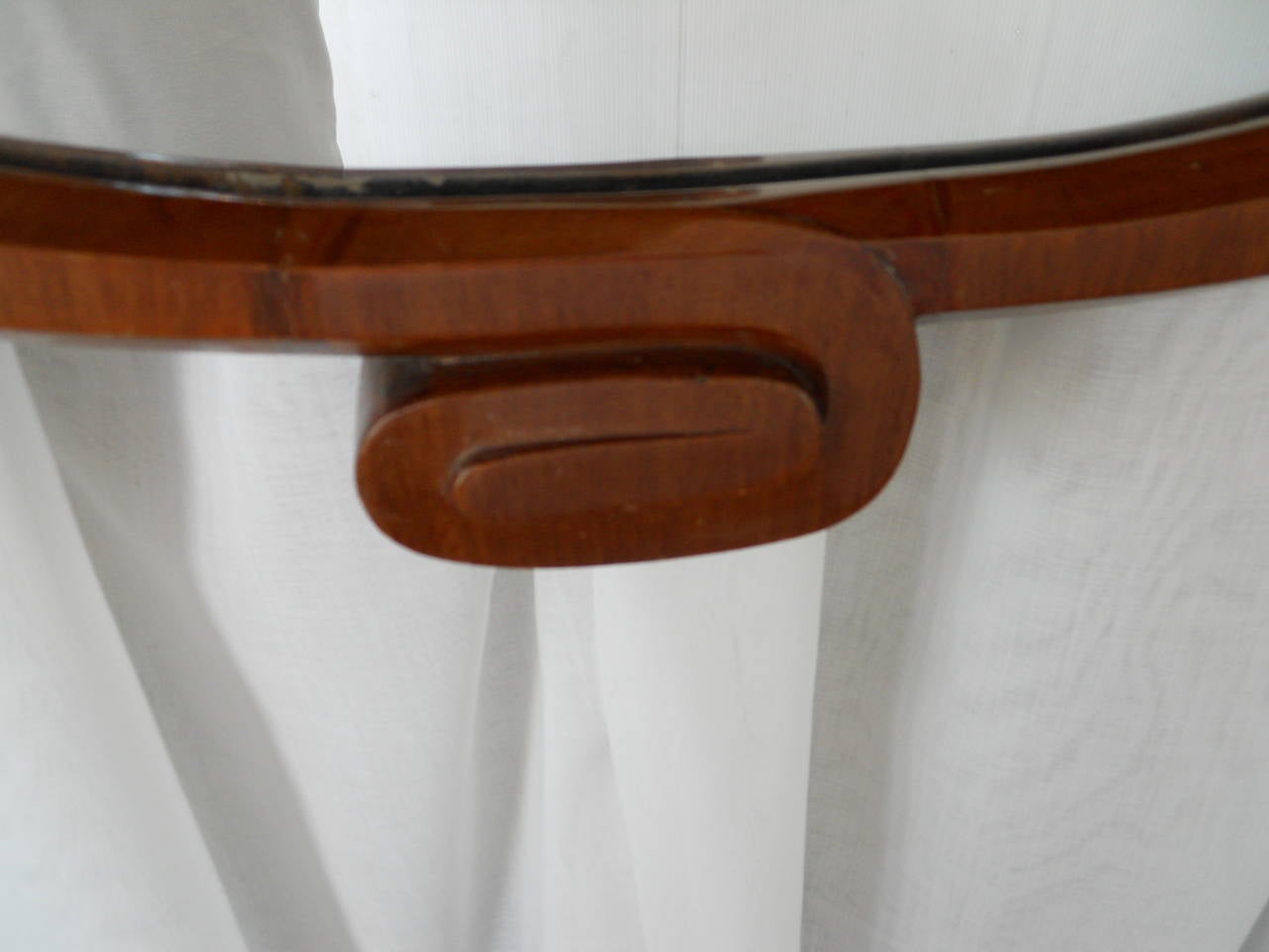 Louis Sue and Andre Mare Attributed Carved Mahogany Wall Mirror For ...