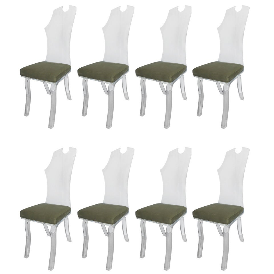 Set of Ten Lucite Chairs at 1stDibs