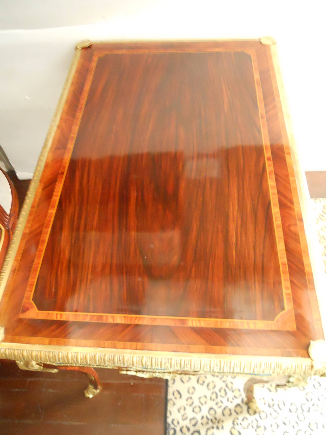 French Antique Table Sevres Style Mounted, Porcelain Inlaid with Ormolu ...