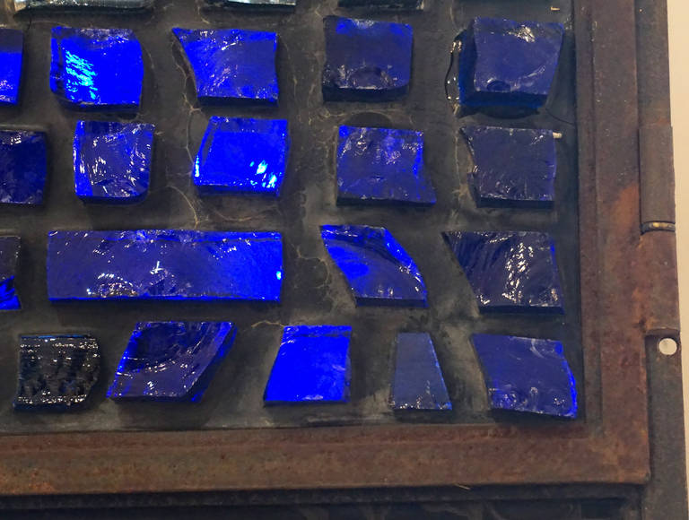 Set of Three Glass Chunk Windows at 1stDibs