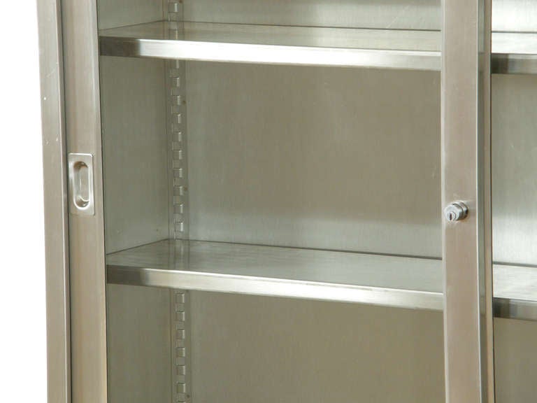 Stainless Steel Display Cabinet at 1stDibs