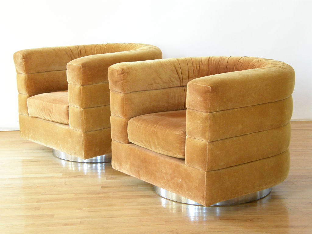 Interior Crafts Swivel Lounge Chairs at 1stDibs