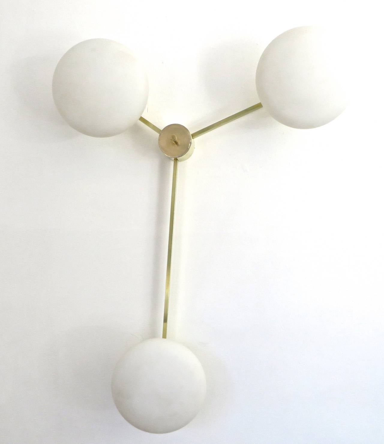 Angelo Lelli Three-Arm Ceiling or Wall Light/Sconce for Arredoluce at ...