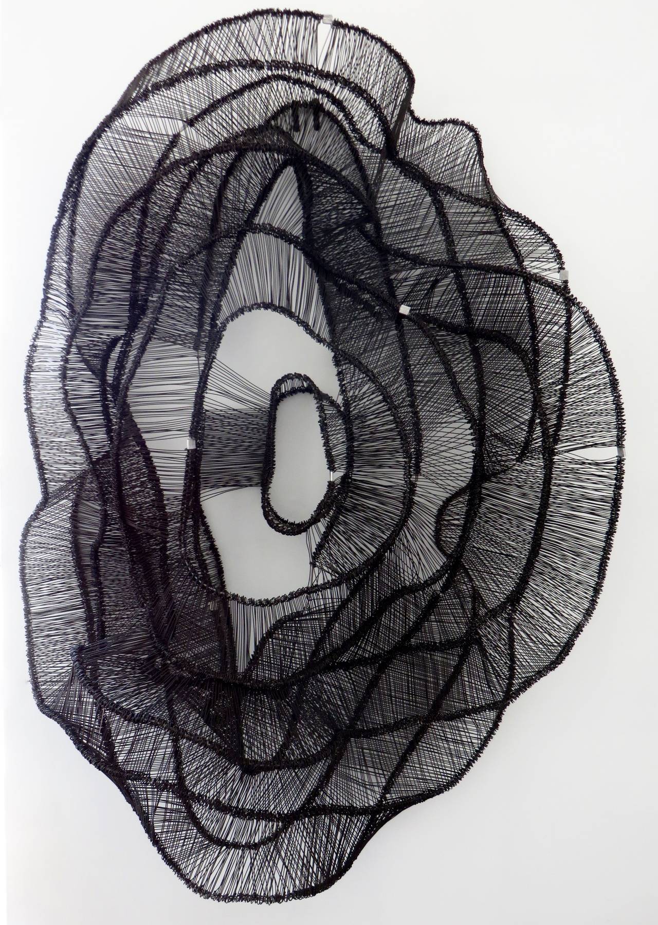 Eric Gushee Emergence #18 Annealed Black Steel Woven Metal Sculpture ...