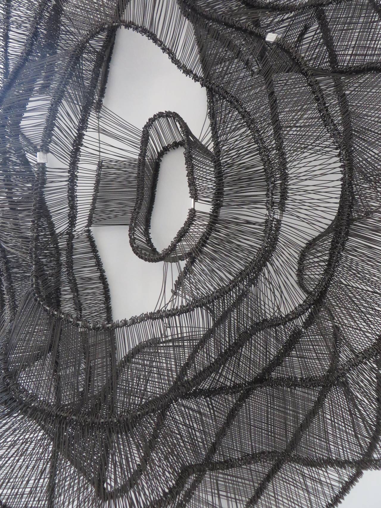 Eric Gushee Emergence #18 Annealed Black Steel Woven Metal Sculpture ...