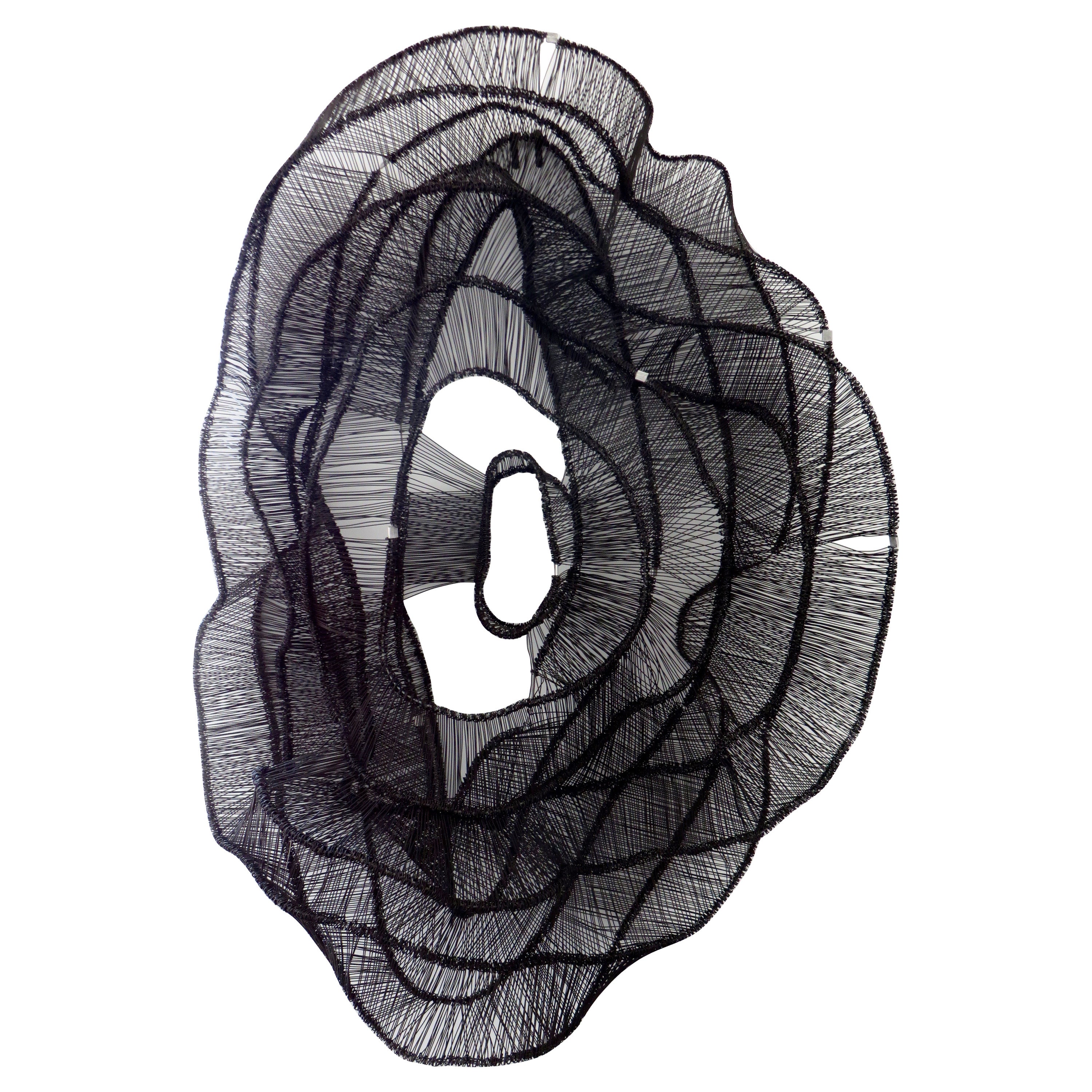 Eric Gushee Emergence #18 Annealed Black Steel Woven Metal Sculpture ...