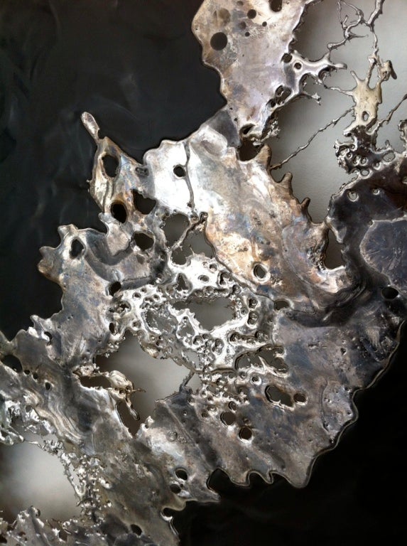 Lonney White Black Encaustic and Metal Alloy Painting at 1stDibs ...