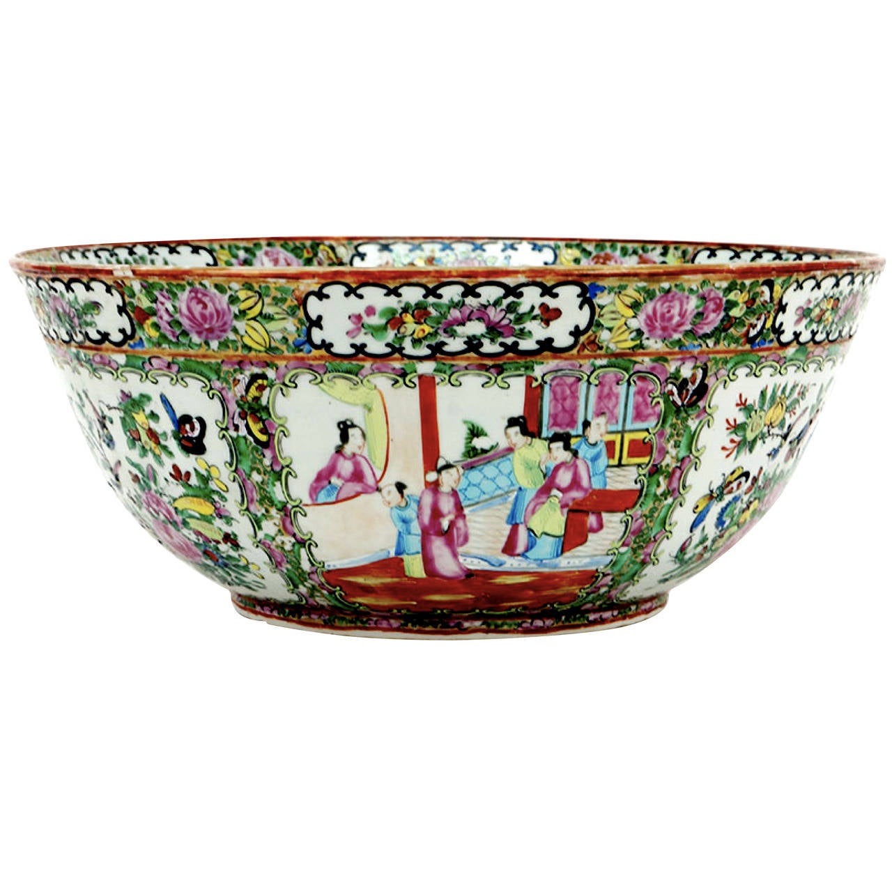 Monumental Chinese Famille Rose Porcelain Center Bowl at 1stDibs