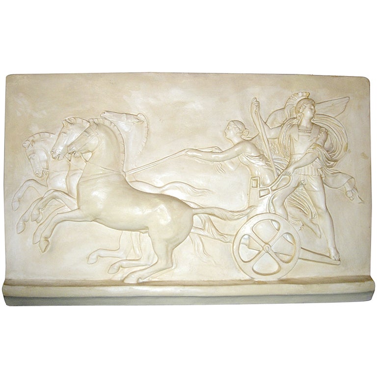 Italian Monumental Plaster Bas Relief Of Processional at 1stDibs