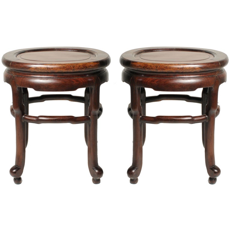 Pair of Early 20th Century Chinese Stools at 1stDibs