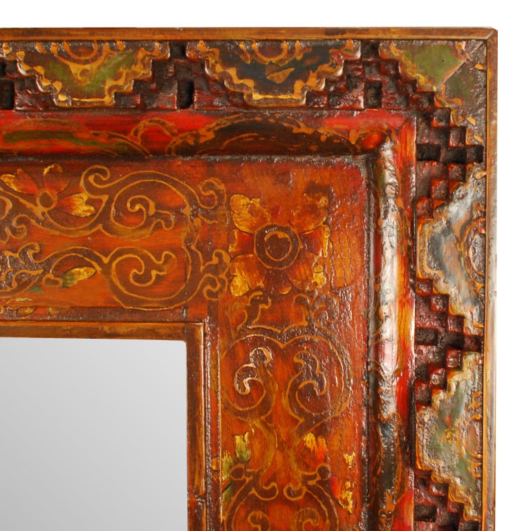 Tibetan Frame with Mirror at 1stDibs