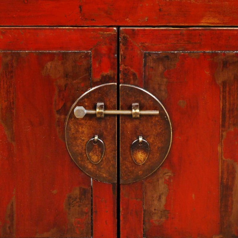 19th Century Chinese Red Lacquered Chest at 1stDibs