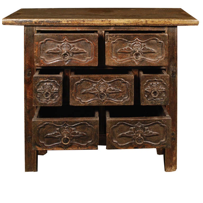 19th Century Chinese Seven-Drawer Lotus Chest at 1stDibs