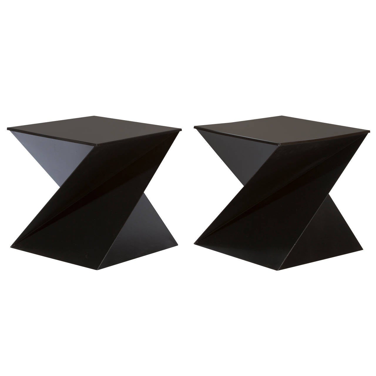 Architectural Angular Side Tables at 1stDibs