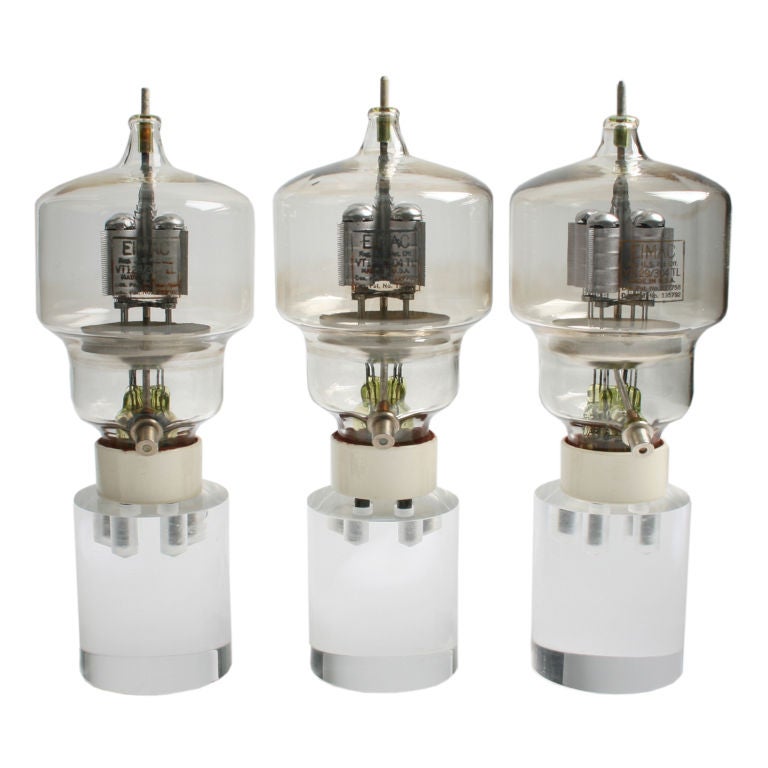 Three Sculptural Glass Vacuum Tubes at 1stDibs