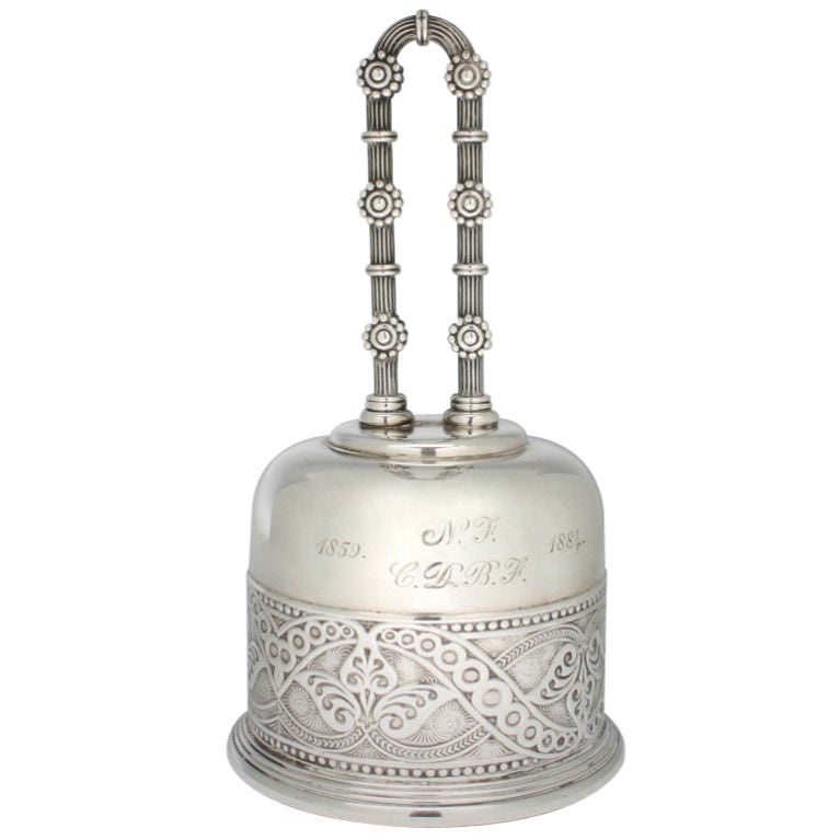 Aesthetic Movement Tiffany Sterling Silver Bell at 1stDibs