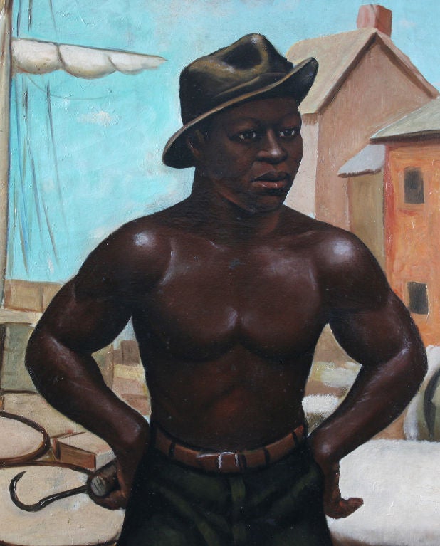 African American Dock Worker by Samuel Countee at 1stDibs