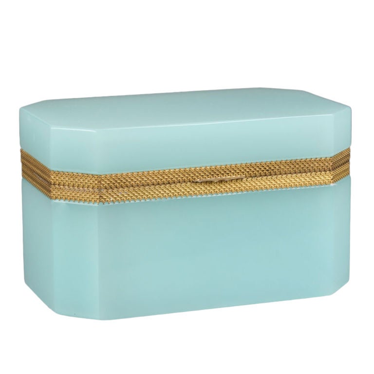 Large Blue Cenedese Glass Lidded Box at 1stDibs