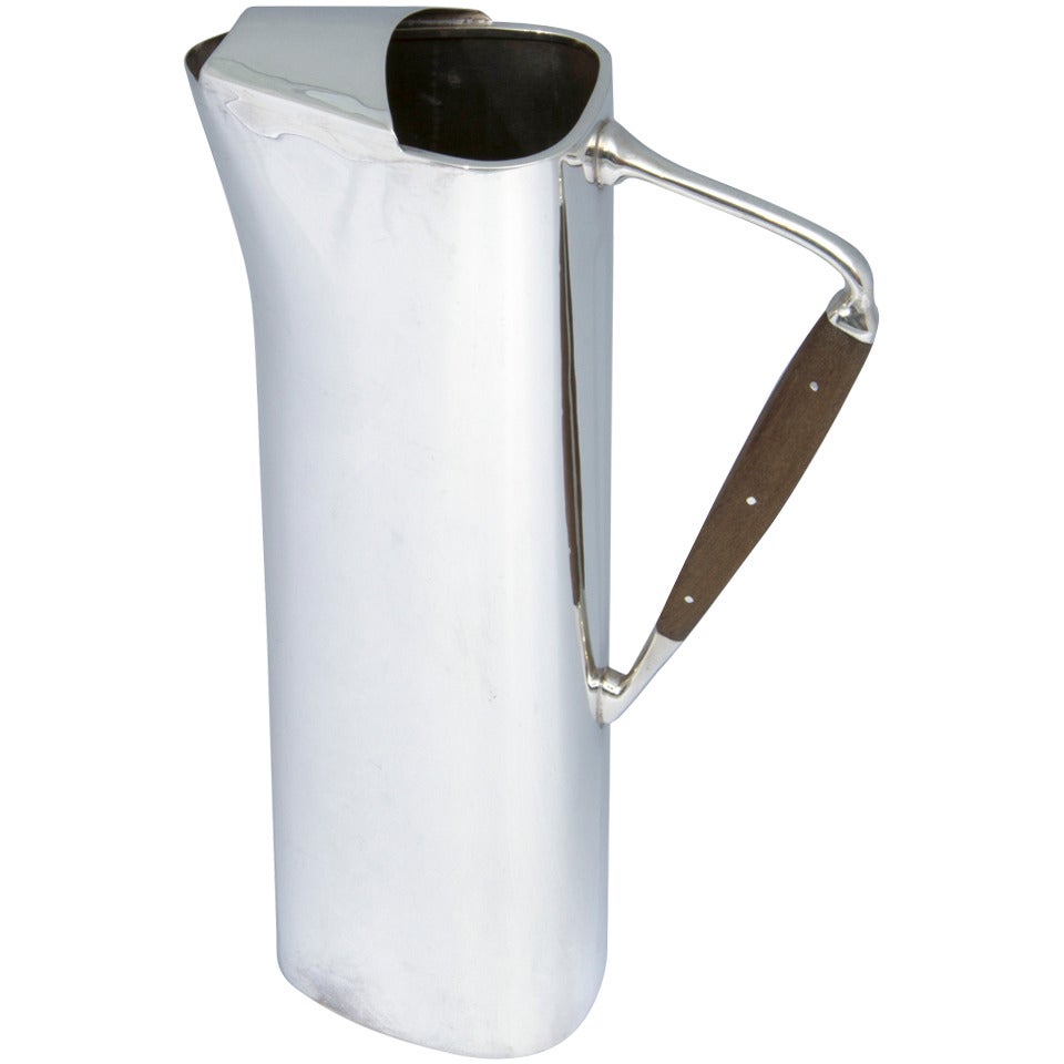 Modernist Sterling Silver Martini Pitcher For Sale at 1stDibs