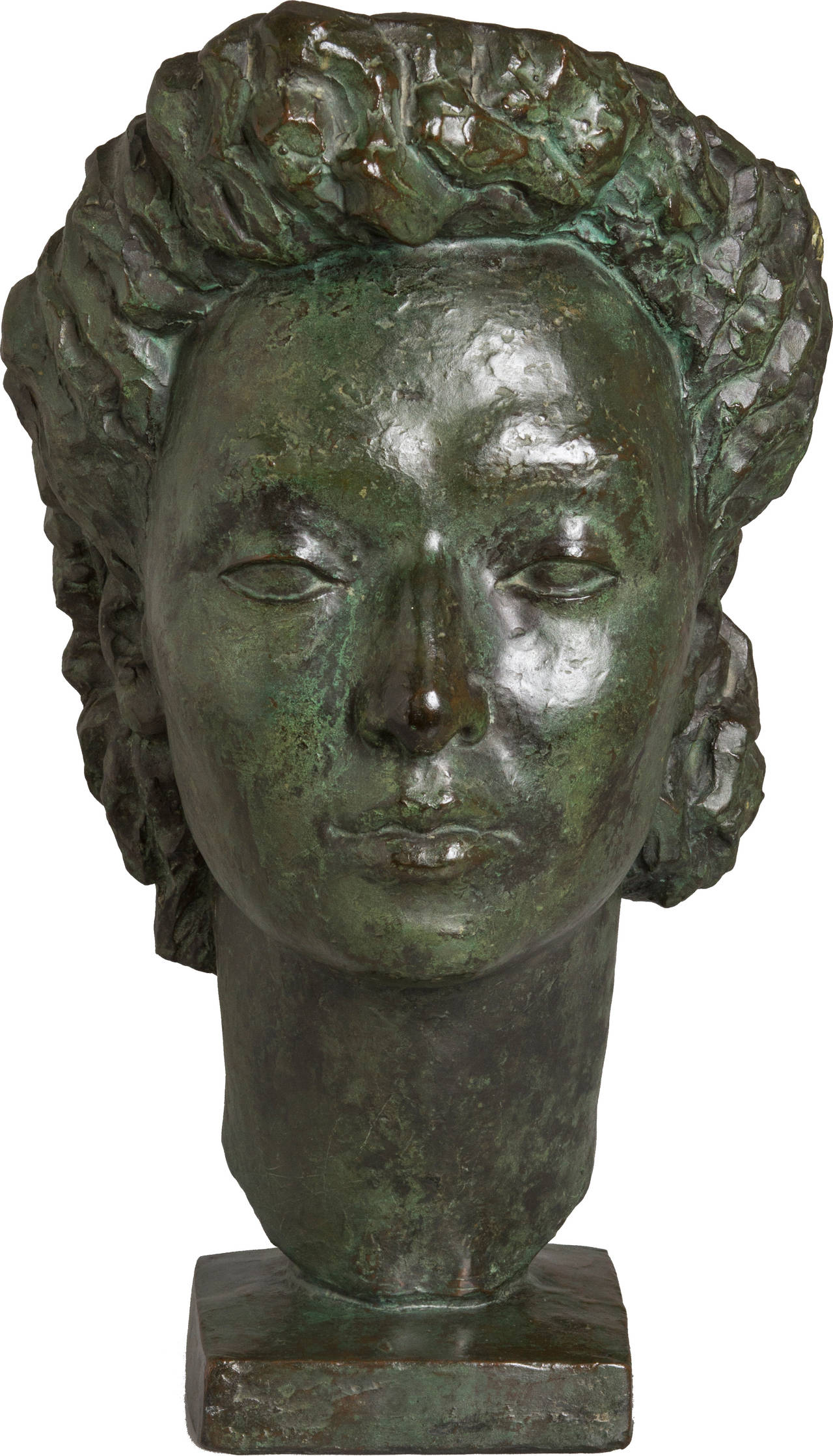 Abbott Pattison Bronze Sculpture, Portrait of His Wife at 1stDibs