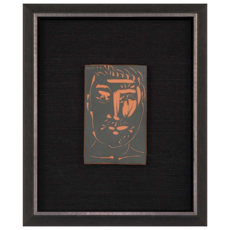 Pablo Picasso Carved Ceramic Tile at 1stDibs