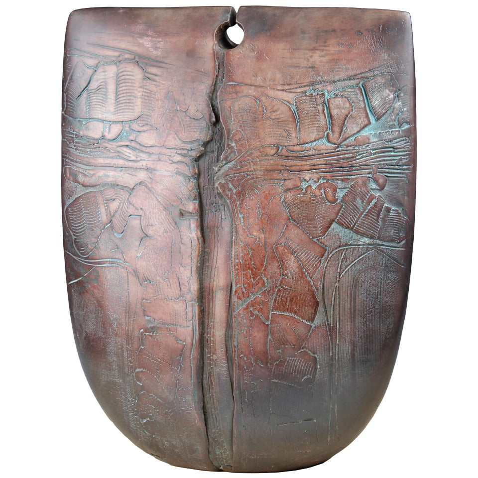 Peter Hayes Burnished Ceramic Vessel For Sale at 1stDibs