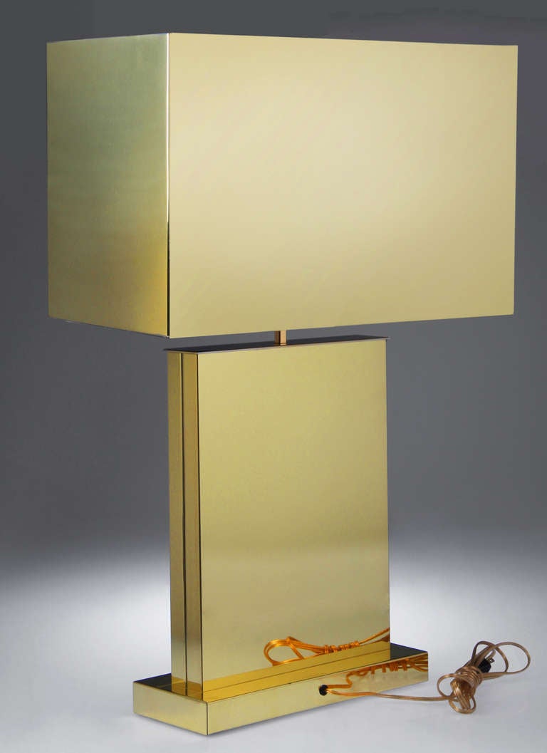 Large Curtis Jere Brass Lamp at 1stDibs