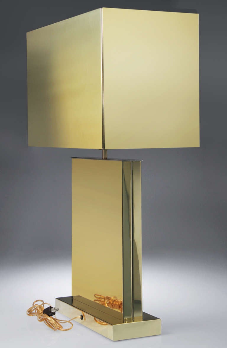 Large Curtis Jere Brass Lamp at 1stDibs