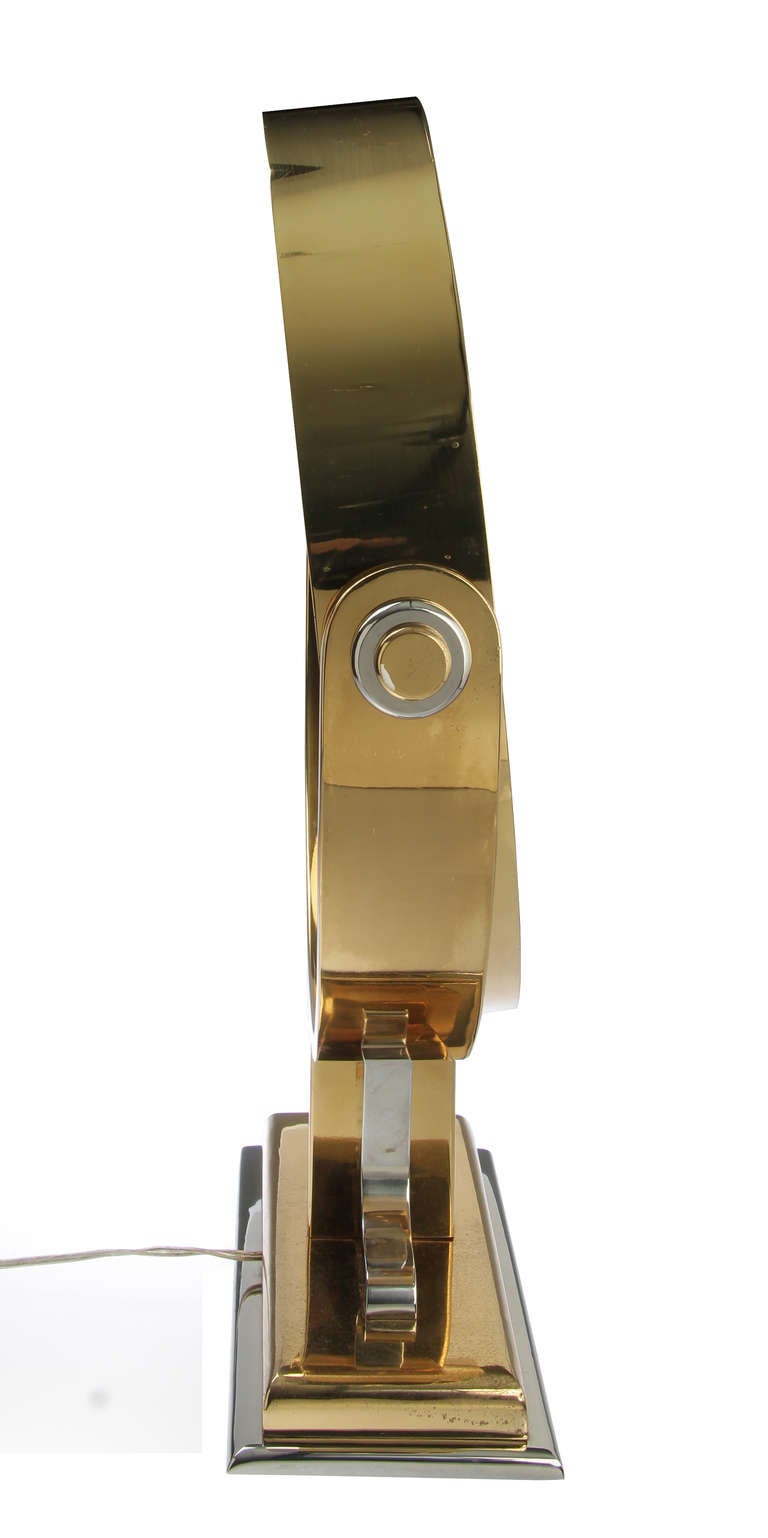 Very Large Karl Springer Vanity MIrror with Light at 1stDibs