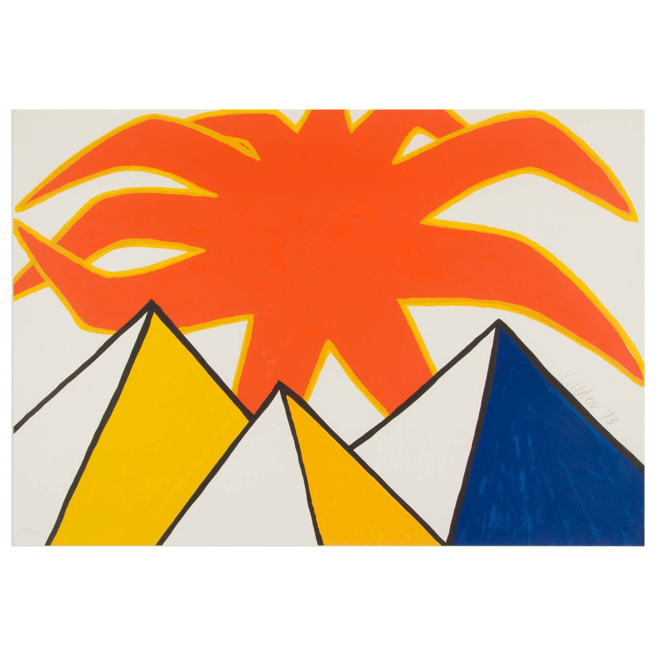 Calder Print "Sun and Pyramids" at 1stDibs