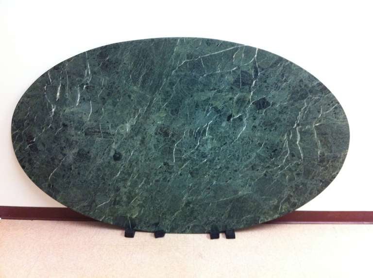 Florence Knoll Oval Marble Top Table ( 2nd table verdi alpi green ...