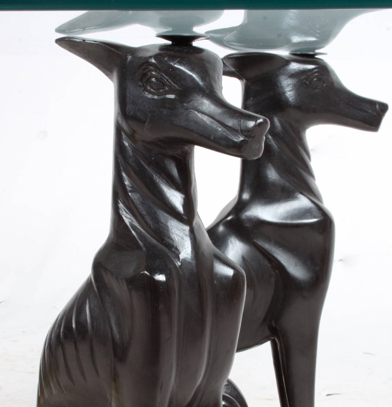 Hollywood Regency Coffee Table with Whippet Base at 1stDibs