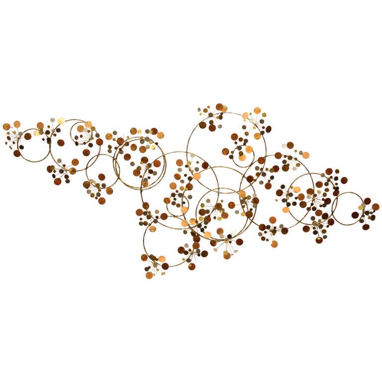 C. Jere Raindrop Wall Sculpture Signed and Dated 1978 at 1stDibs