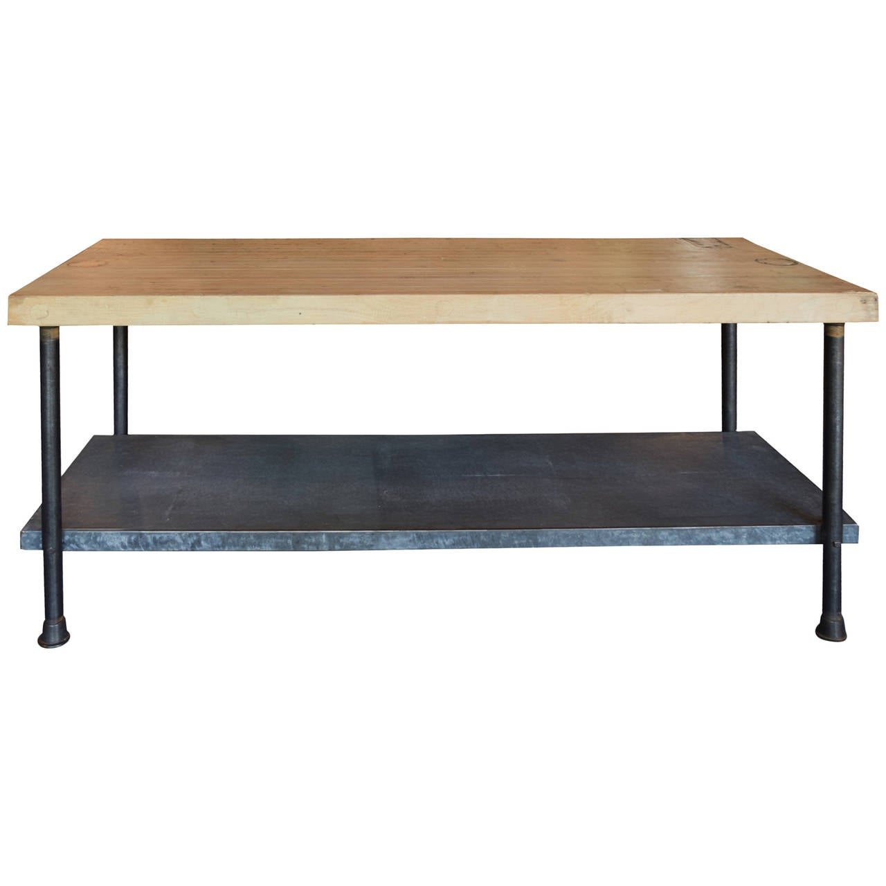 Industrial Work Table at 1stDibs