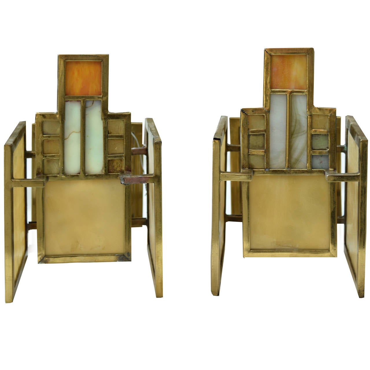 Pair of Prairie School Wall Sconces at 1stDibs