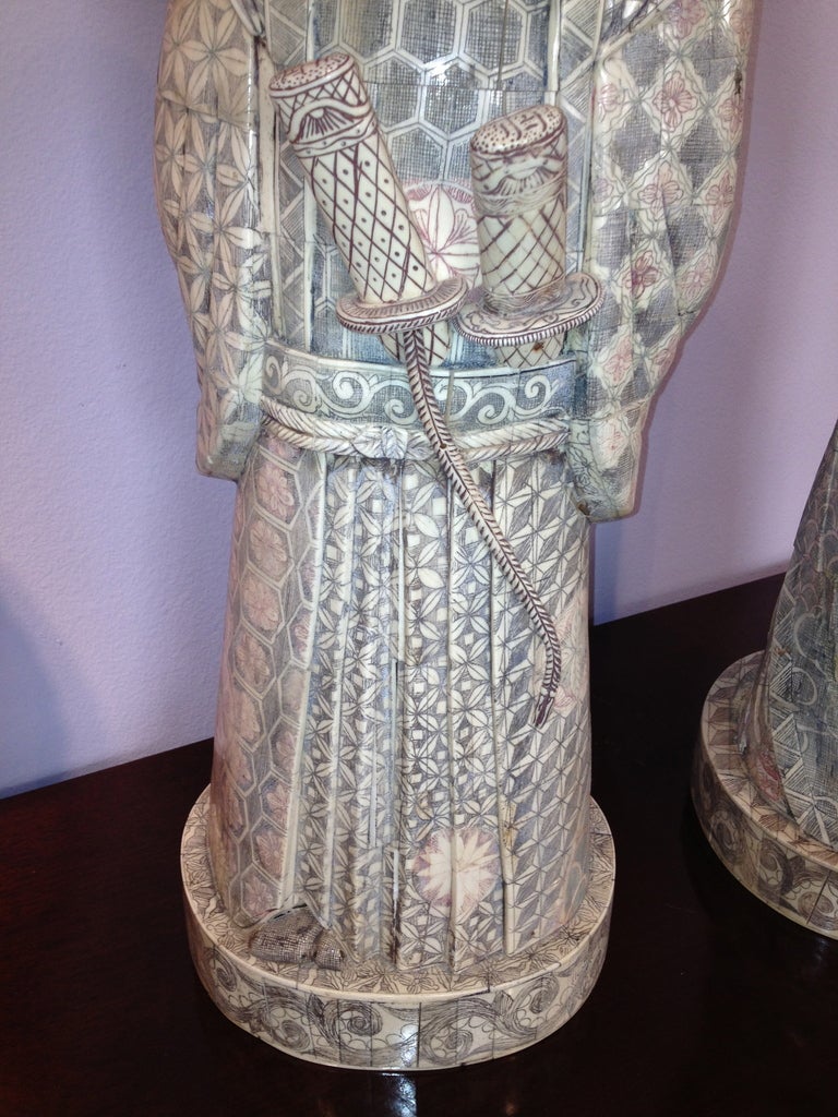 Pair of Ivory STATUES at 1stDibs