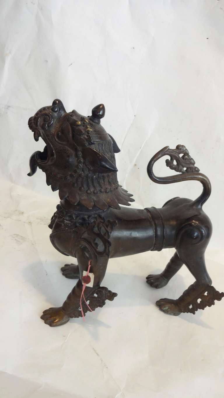 Bronze Temple Dog at 1stDibs